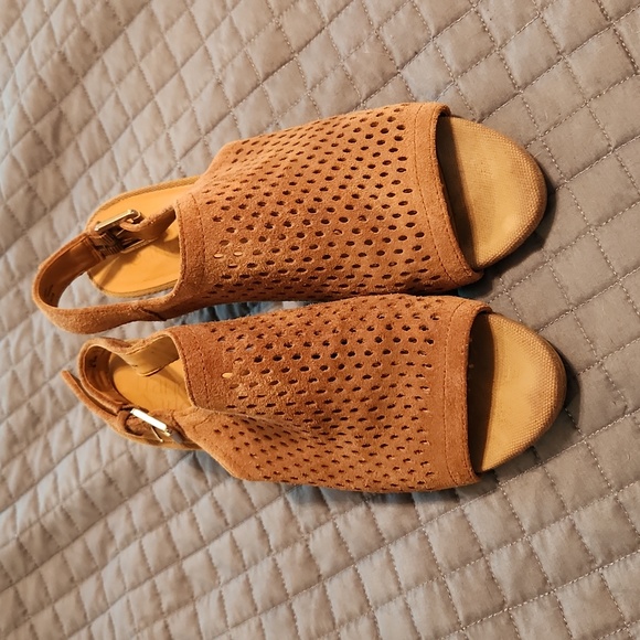 Franco Sarto | Shoes | Perforated Block Heel Sandals | Poshmark